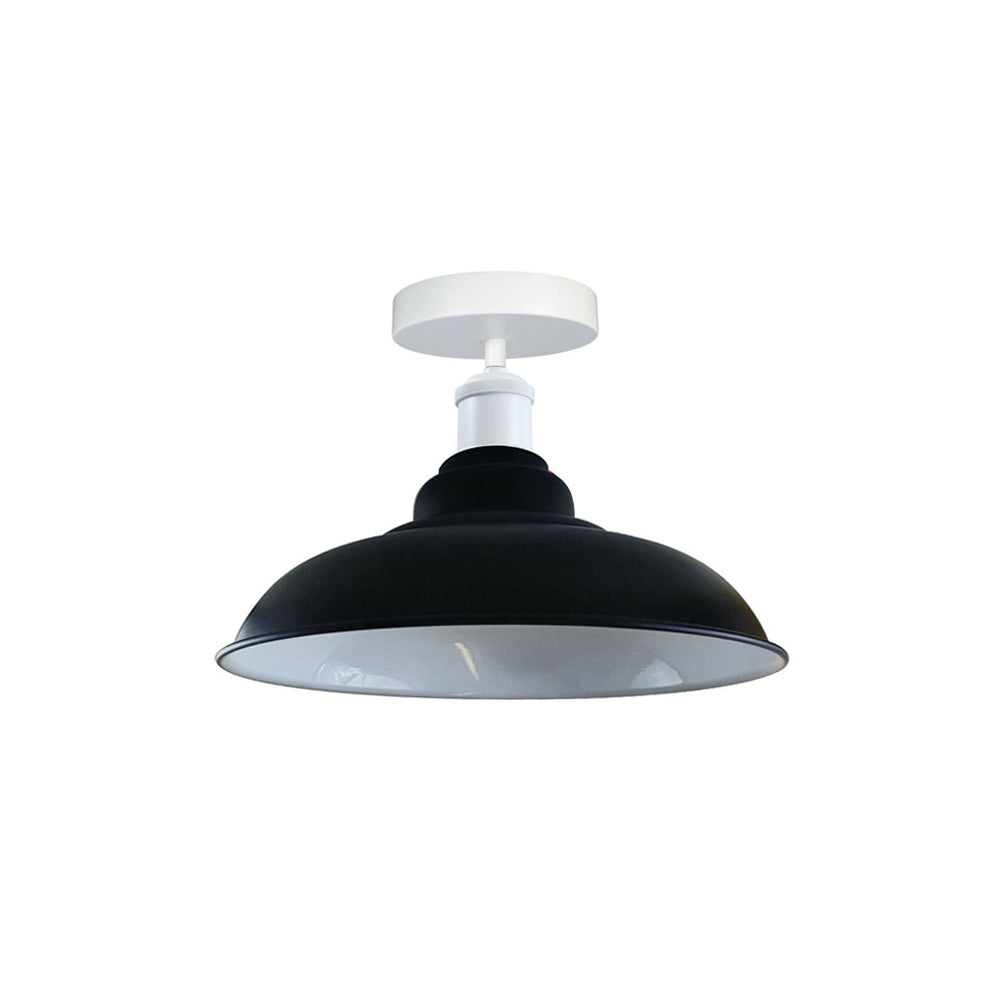 Black Bowl Retro Ceiling Light - Flush Mounted – Home Industrial Lighting
