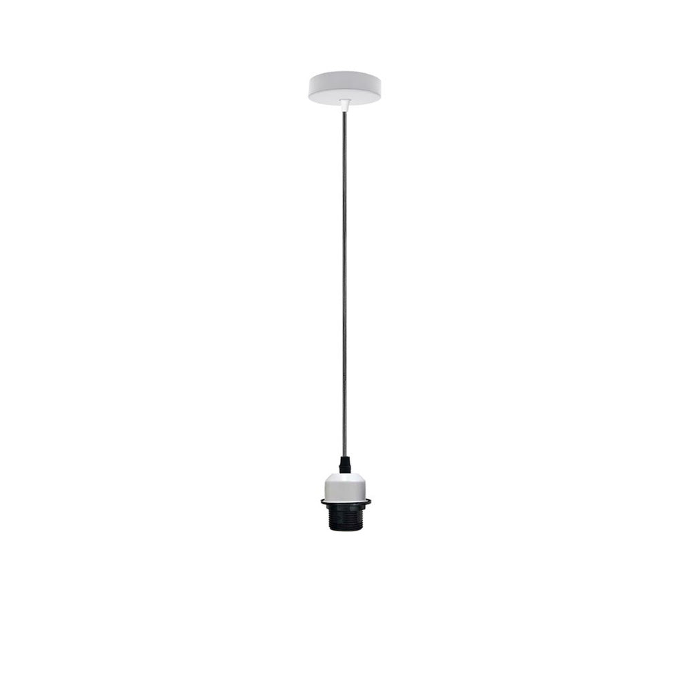Industrial White Pendant Light Fitting - Without Bulb – Home Industrial ...