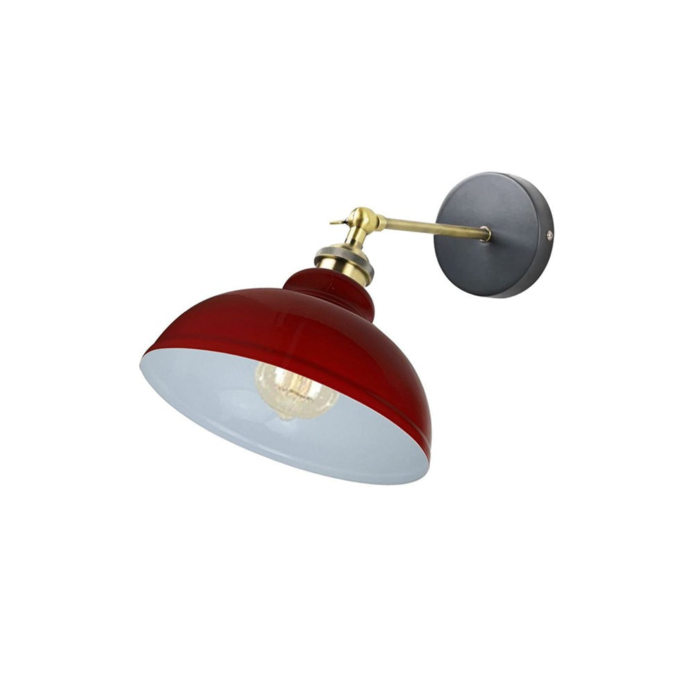 Red Dome Vintage Wall Light – Home Industrial Lighting