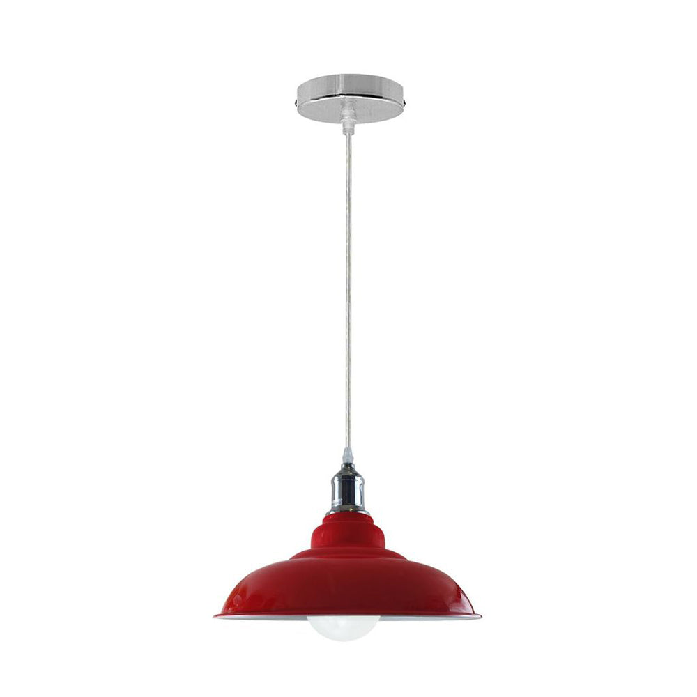 Red Bowl Retro Ceiling Light – Home Industrial Lighting