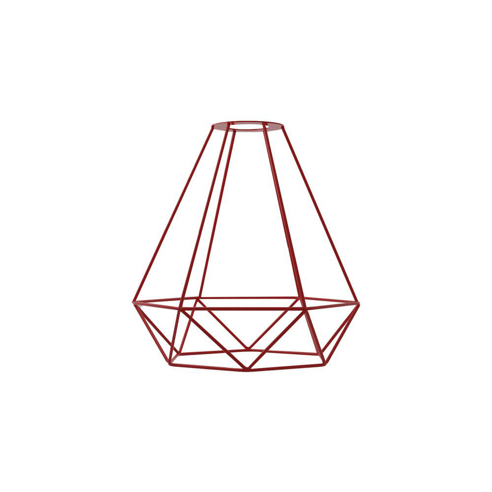 Red Diamond Cage Light Shade – Home Industrial Lighting