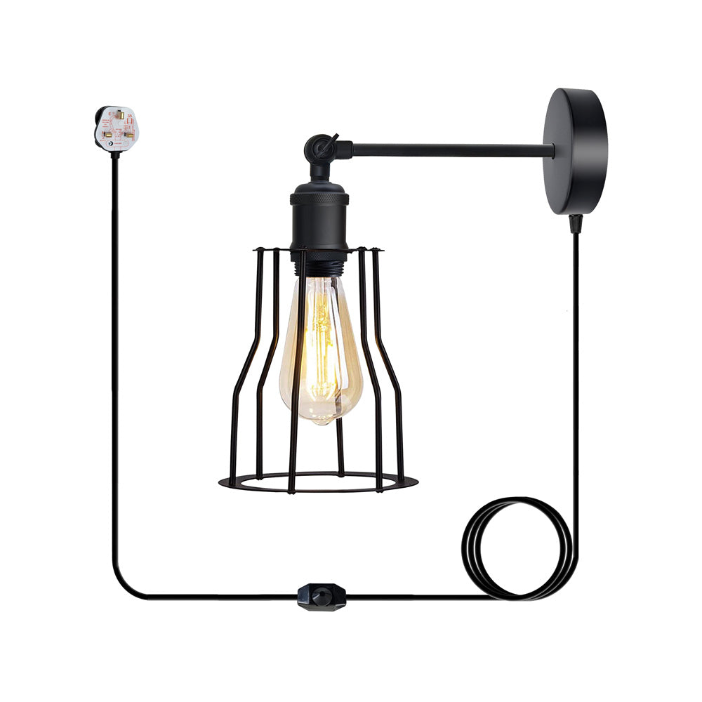 Vintage Style Cage Light RIGO Industrial Style Double Cage Wall Light