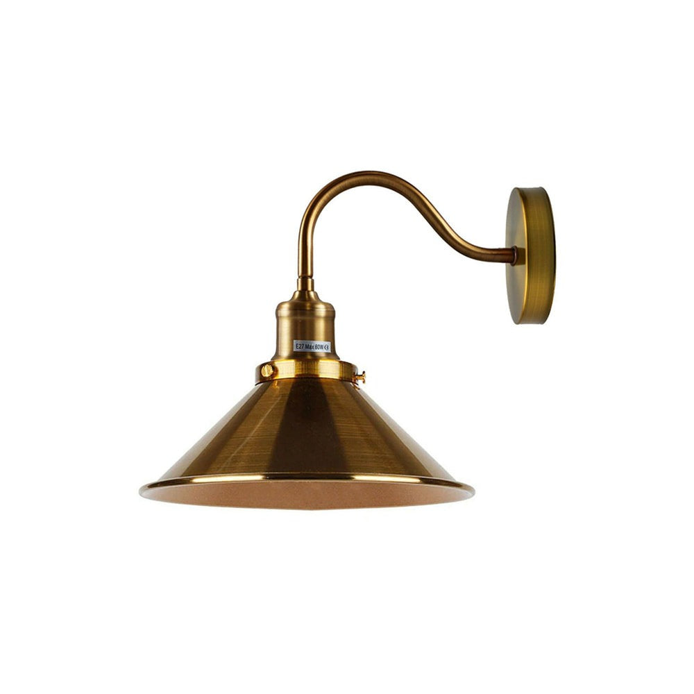 Yellow Brass Retro Swan Neck Wall Light – Home Industrial Lighting