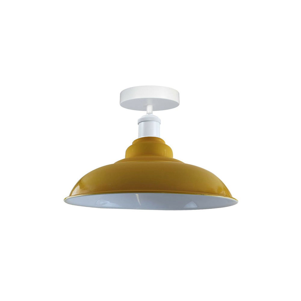 Yellow Bowl Retro Ceiling Light - Flush Mounted – Home Industrial Lighting